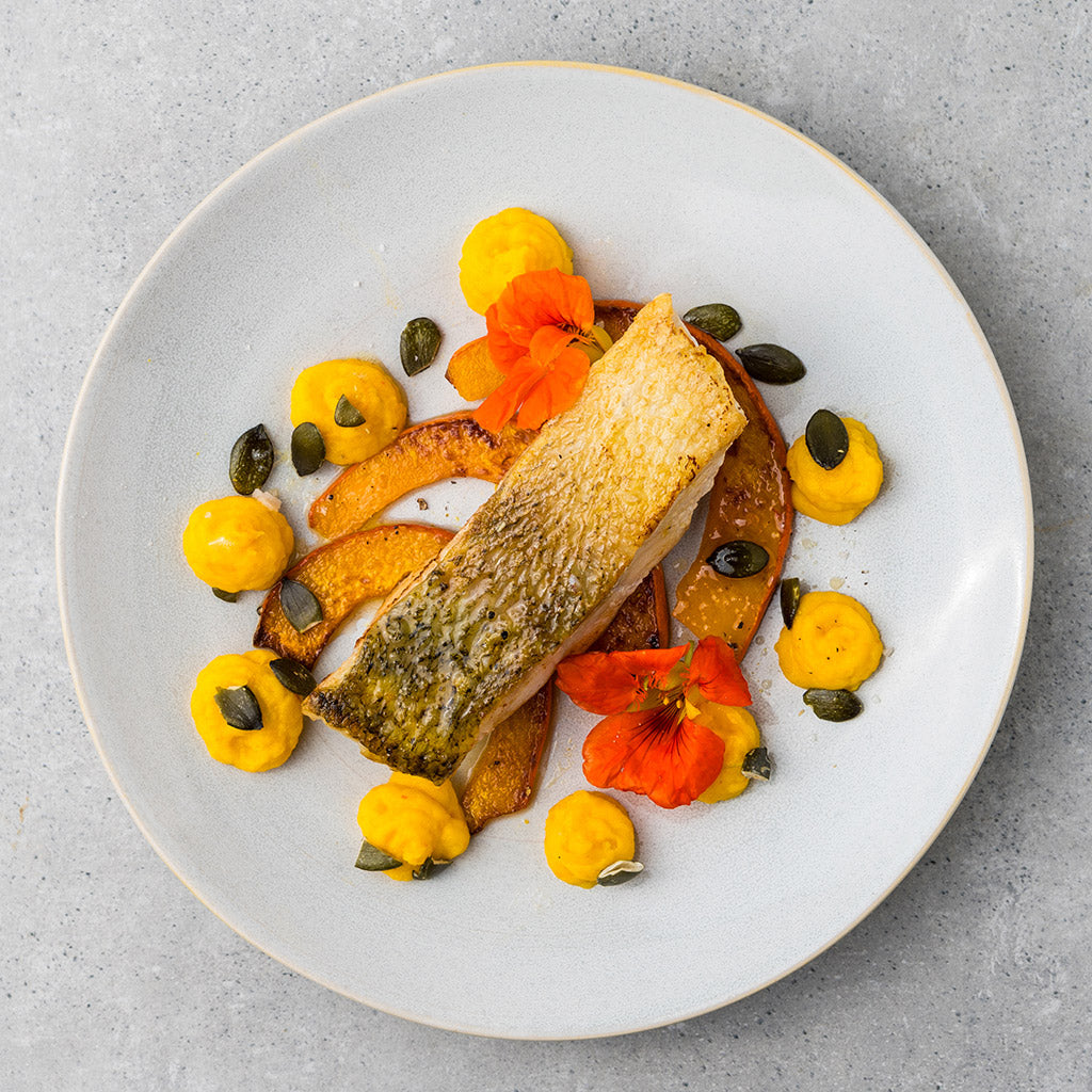 Zanderfilet mit Dreierlei vom Kürbis Rezept | HONEST CATCH