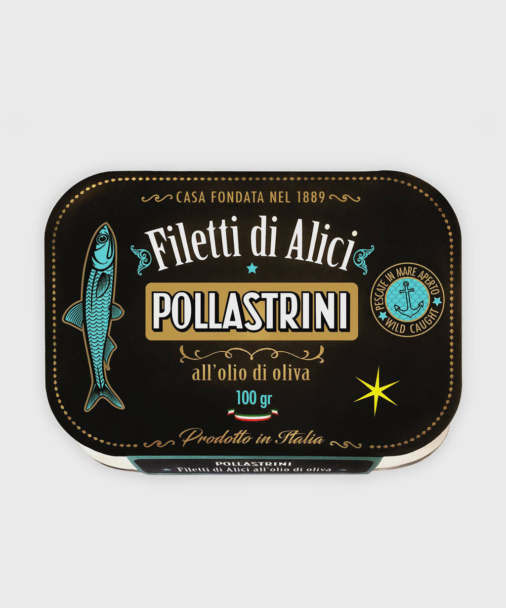 Buy Pollastrini anchovies in olive oil online | HONEST CATCH